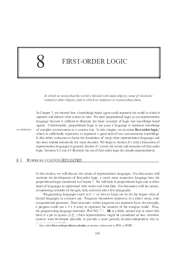 Pdf First Order Logic Amit Negi