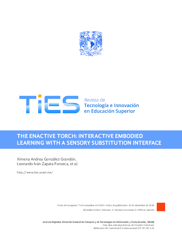 (PDF) The Enactive Torch: Interactive embodied learning with a sensory ...