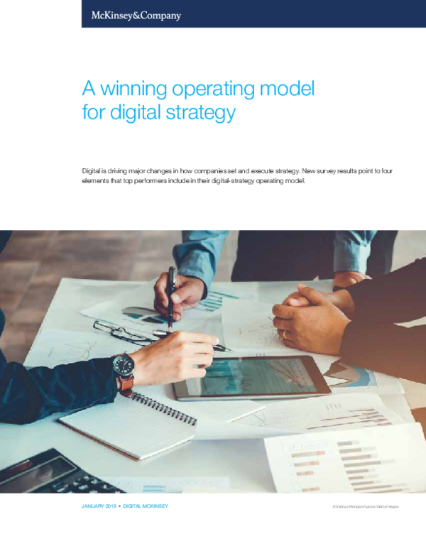 (PDF) A winning operating model for digital strategy