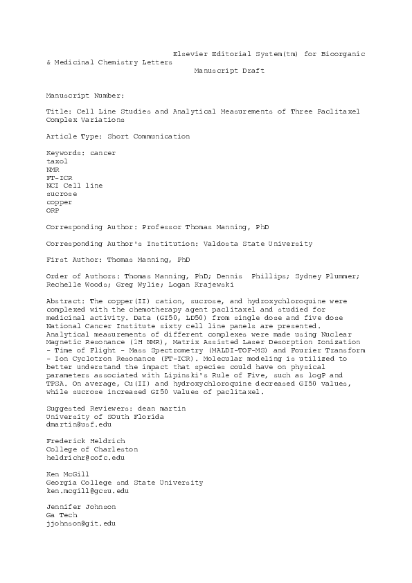 (PDF) Elsevier Editorial System(tm) for Bioorganic & Medicinal ...