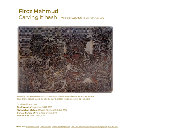 (PDF) Firoz Mahmud Carving Itihash | WOOD CARVING SERIES