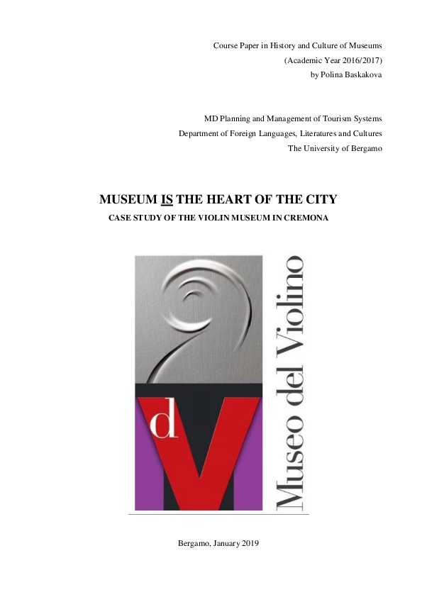 (PDF) MUSEUM IS THE HEART OF THE CITY - CASE STUDY OF THE VIOLIN MUSEUM ...