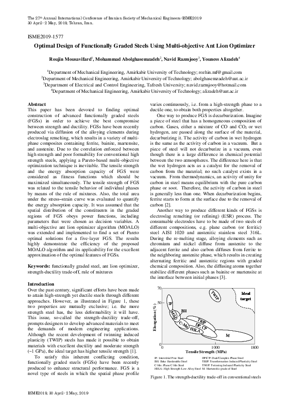 (PDF) Optimal Design of Functionally Graded Steels Using Multi ...