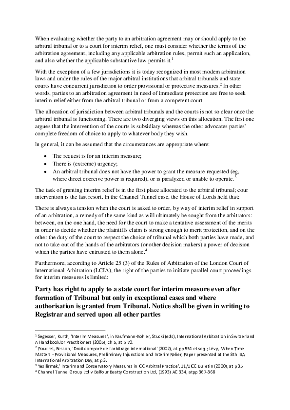 (DOC) LCIA rules on Interim Measures