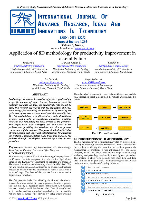 (PDF) Application of 8D methodology for productivity improvement in ...
