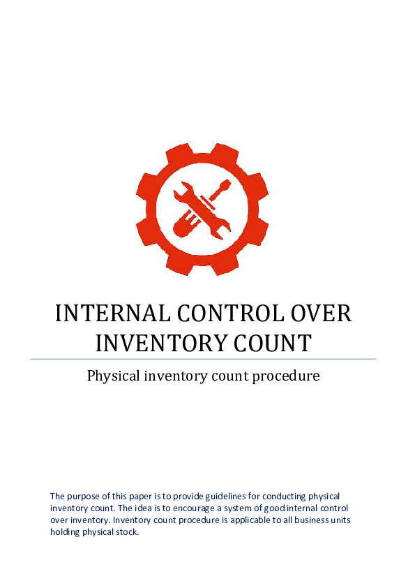 (PDF) Internal Control over physical Inventory Count