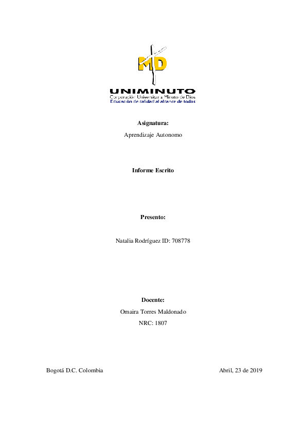 (DOC) Informe escrito