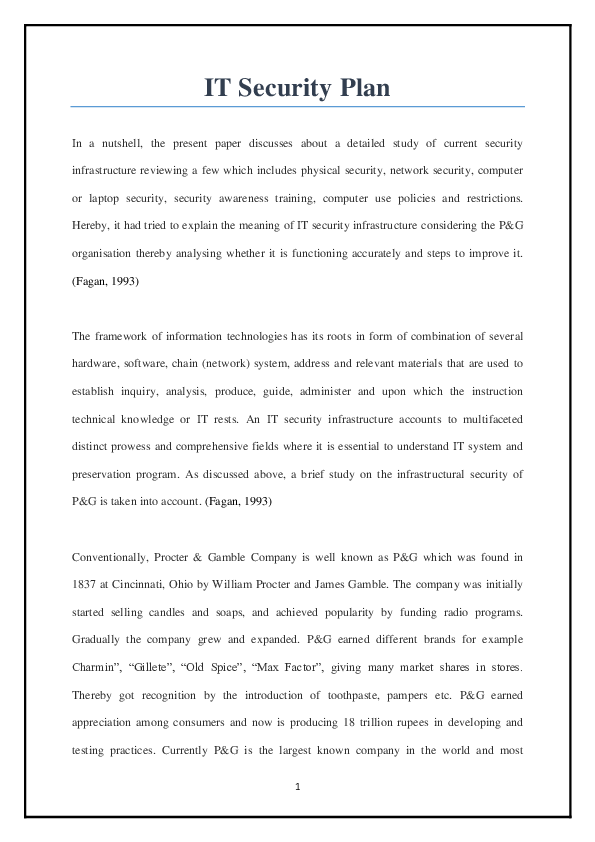 (DOC) IT Security Plan