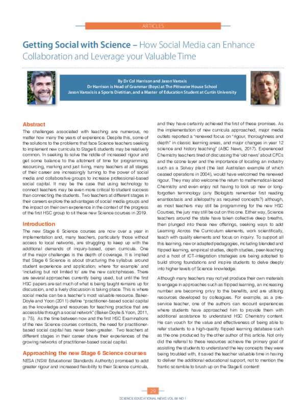 (PDF) Getting Social with Science – How Social Media can Enhance ...