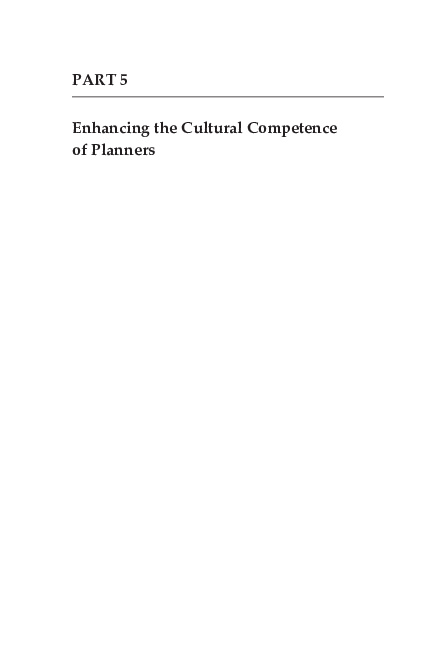 (PDF) PART 5 Enhancing the Cultural Competence of Planners | Michael ... (PDF) PART 5 Enhancing the Cultural Competence of Planners | Michael ...