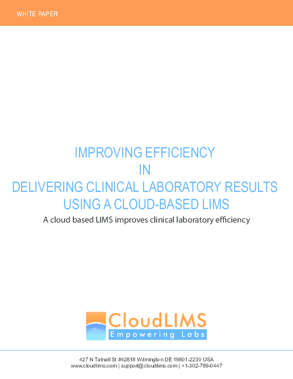 (PDF) Improving Efficiency in Delivering Clinical Laboratory Results ...