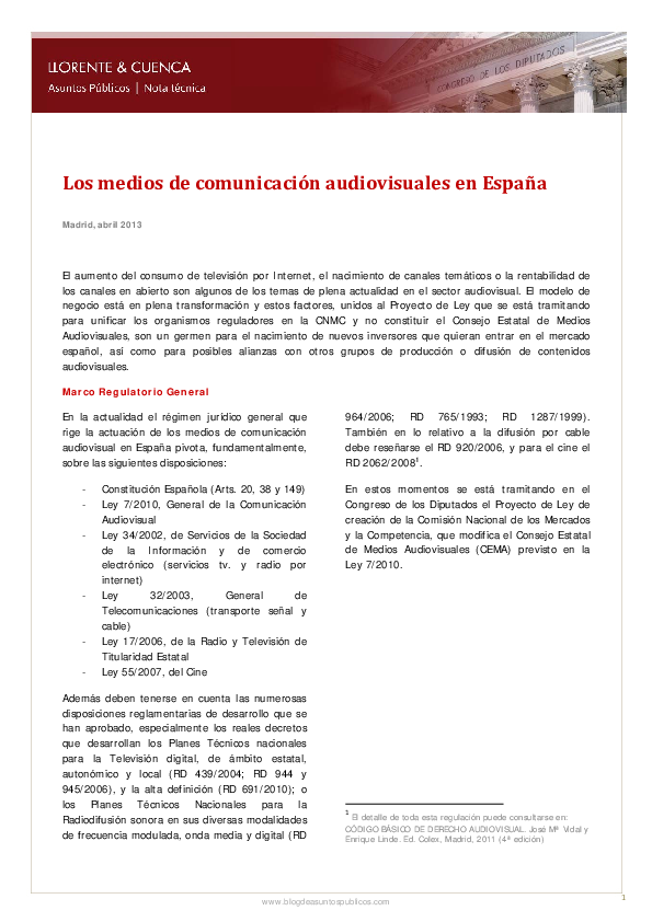(PDF) Los medios de comunicación audiovisuales en España