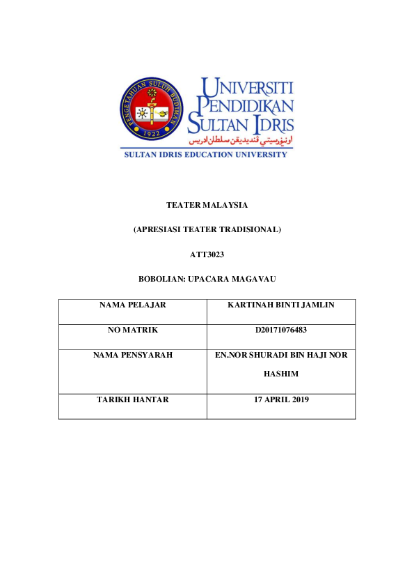 (DOC) Upacara Magavau dalam konteks Teater tradisional