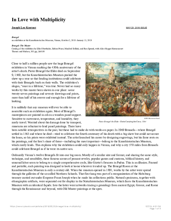 (PDF) In Love with Multiplicity by Joseph Leo Koerner