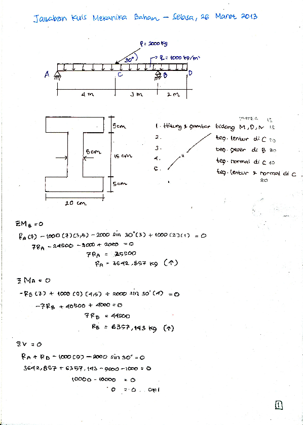 (PDF) Tegangan lentur dan Geser