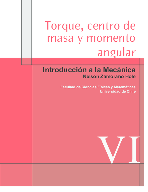 (PDF) Torque, centro de masa y momento angular Introducción a la Mecánica Introducción a la Mecánica