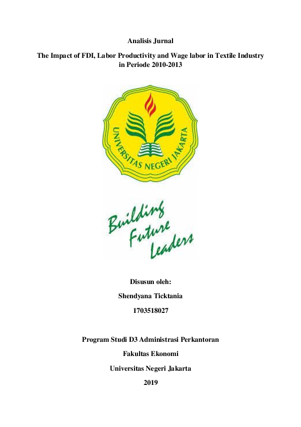 (DOC) Analisis Jurnal The Impact of FDI, Labor Productivity and Wage ...