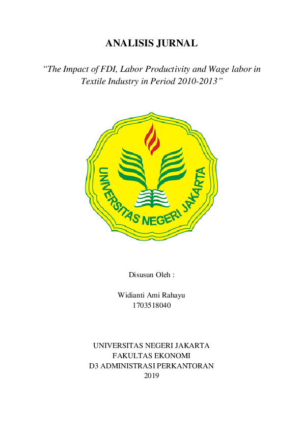 (DOC) Analisis Jurnal The Impact of FDI, Labor Productivity and Wage ...