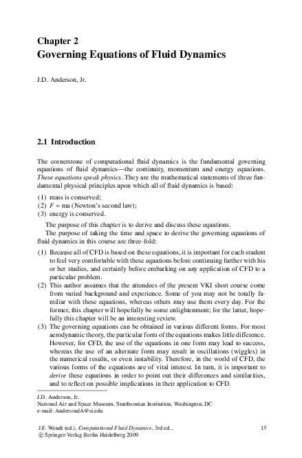 (PDF) Governing Equations of Fluid Dynamics