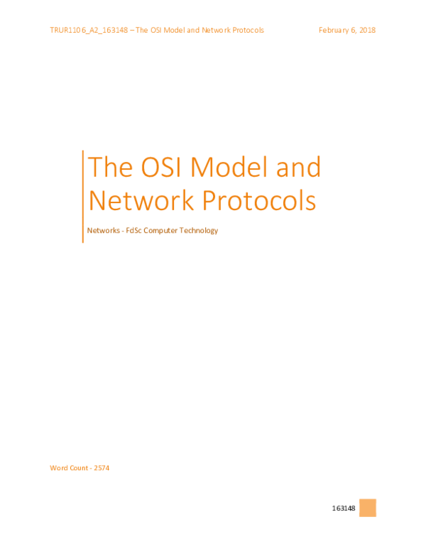(PDF) The OSI Model and Network Protocols