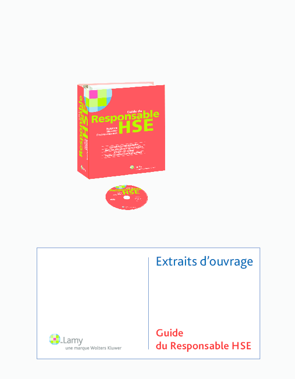 (PDF) Extraits d'ouvrage Guide du Responsable HSE