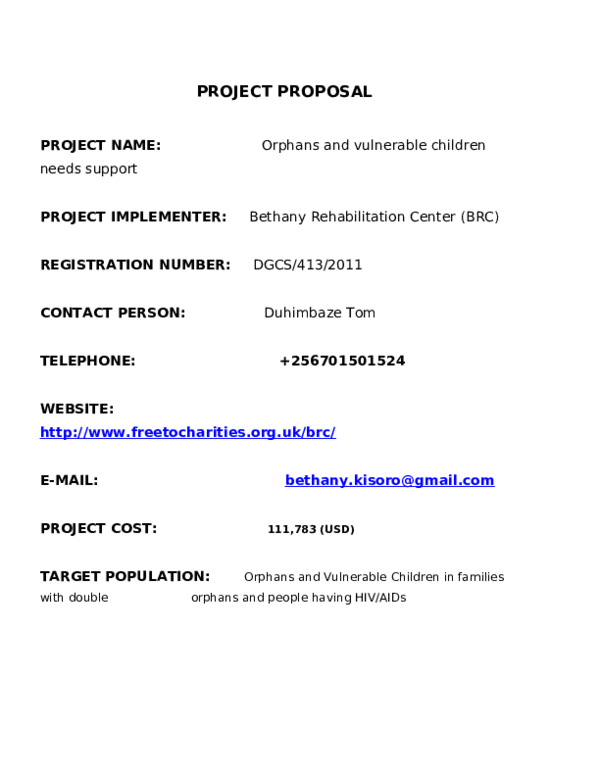 (PDF) PROJECT PROPOSAL