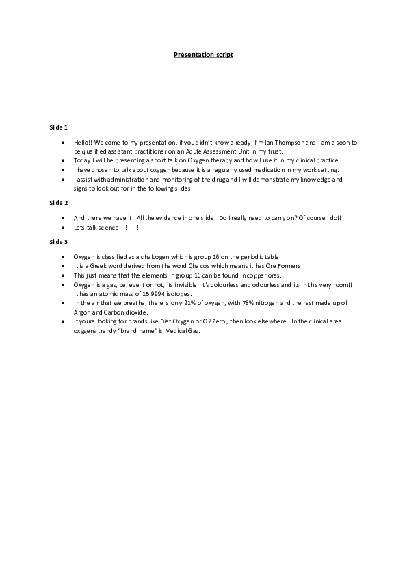 (PDF) Presentation SCRIPT