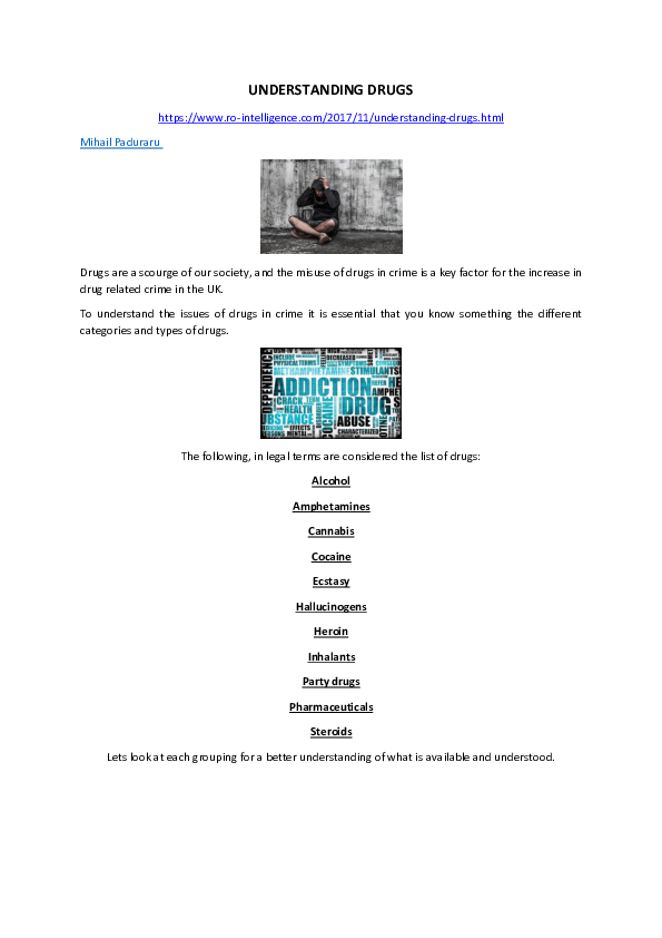 (DOC) UNDERSTANDING DRUGS