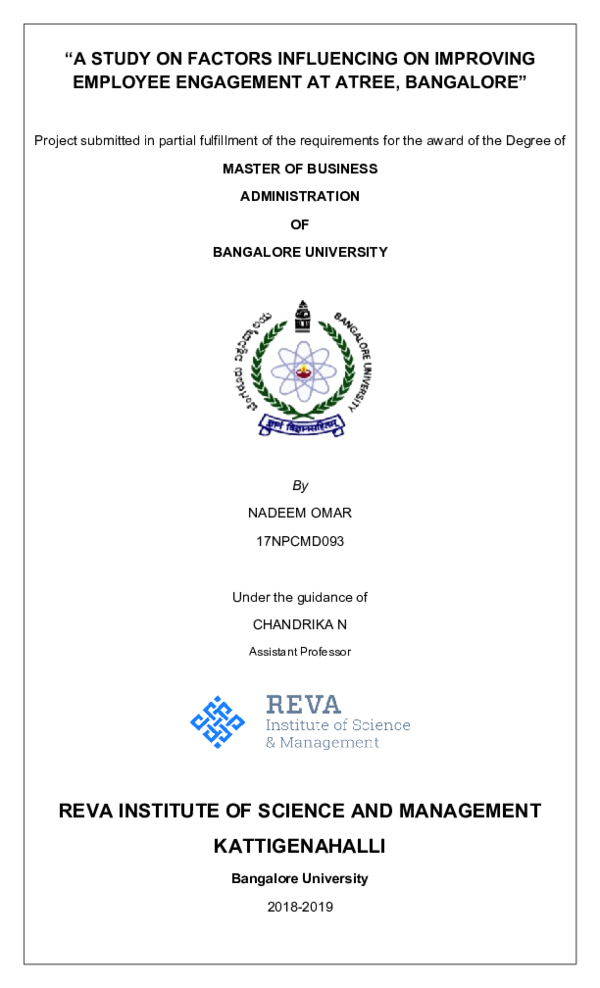 (PDF) "A STUDY ON FACTORS INFLUENCING ON IMPROVING EMPLOYEE ENGAGEMENT ...