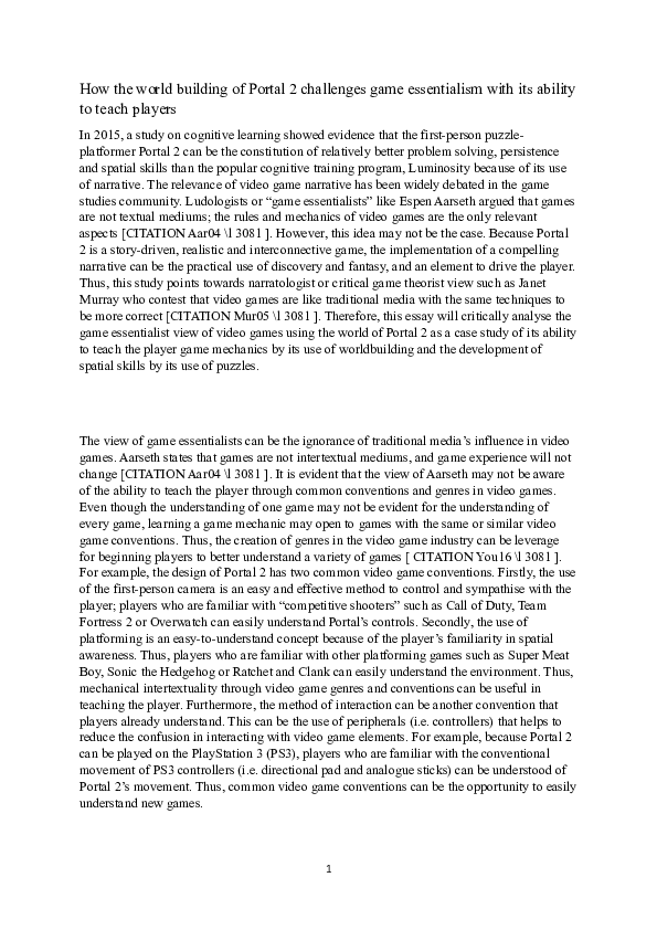 (DOC) Final Essay | Jacob Francisco - Academia.edu