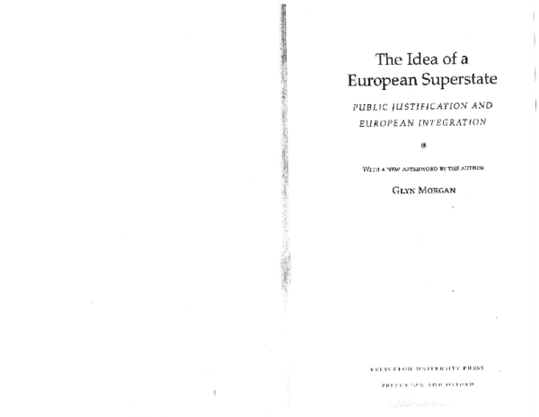 (PDF) The Idea of a European Superstate--Intro Chapter