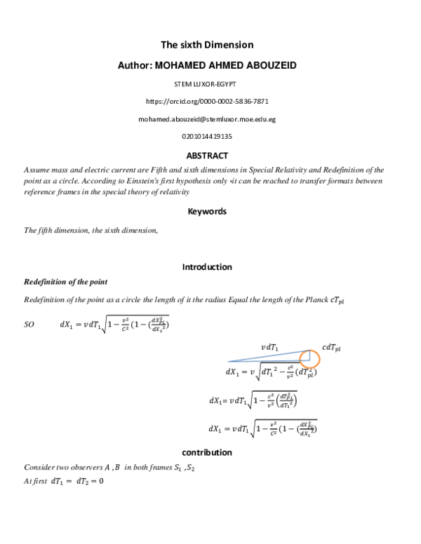 (PDF) The sixth Dimension