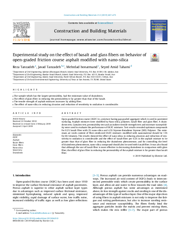 (PDF) Experimental study on the effect of basalt and glass fibers on ...
