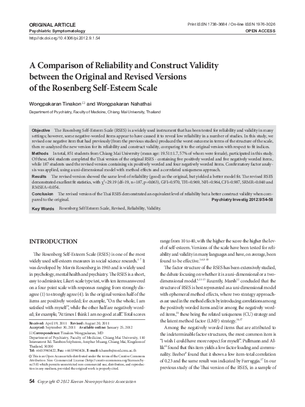 (PDF) A Comparison of Reliability and Construct Validity20190511 28212 o03qn