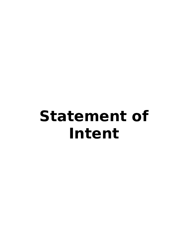 (DOC) Statement of Intent