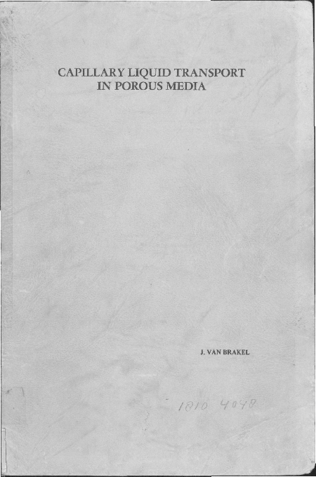 (PDF) CAPILLARY LIQUID TRANSPORT IN POROUS MEDIA