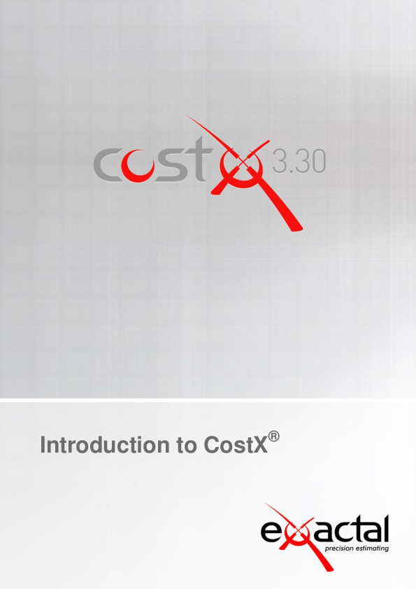 (PDF) Introduction to CostX ® Introduction to CostX