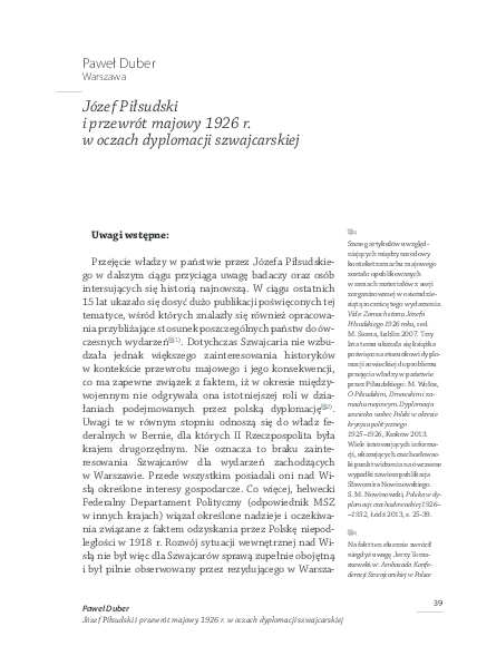 (PDF) Józef Piłsudski i przewrót majowy 1926 r. w oczach dyplomacji ...