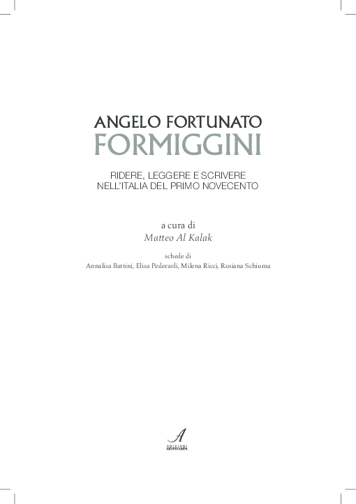(PDF) Introduzione a: Angelo Fortunato Formiggini. Ridere, leggere e ...