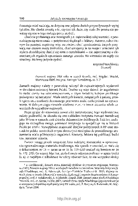 (PDF) Przewrót majowy 1926 roku w oczach Kremla, pod red. B. Musiała ...