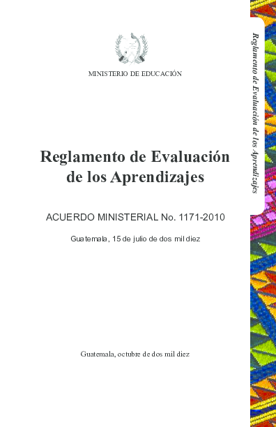 (PDF) Reglamento de Evaluación de los Aprendizajes Guatemala, 15 de julio de dos mil diez ...