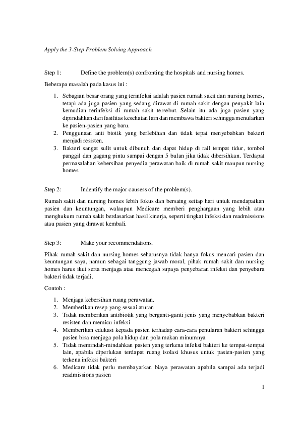 (DOC) Apply the 3-Step Problem Solving Approach