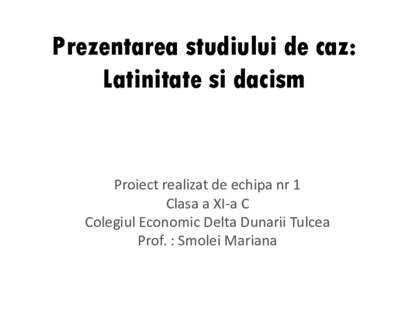 (PPT) Latinitate si dacism