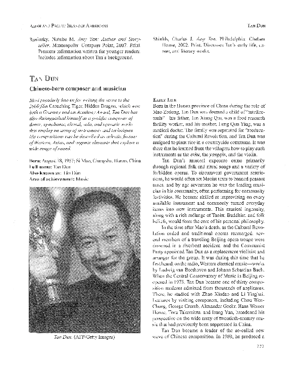 (PDF) Tan Dun by Galván