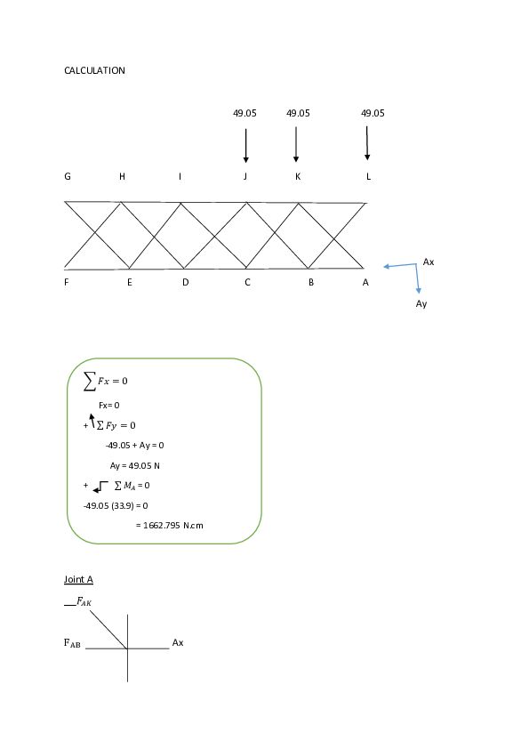 (DOC) CALCULATION STATIC