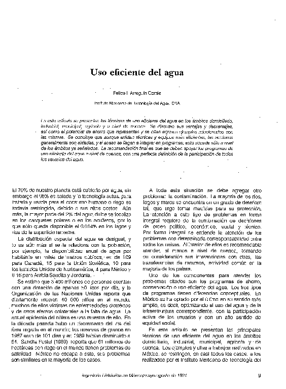 (PDF) Uso eficiente del agua