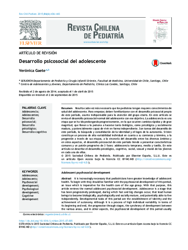 (PDF) Desarrollo psicosocial del adolescente