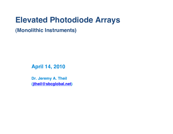 (PDF) Elevated Photodiode Arrays