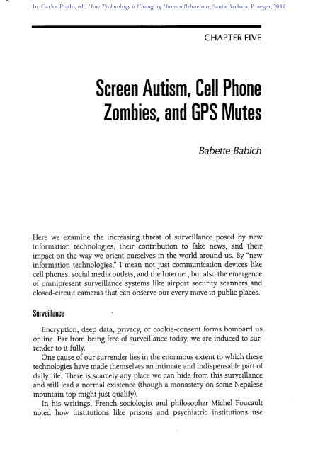 (PDF) Screen Autism, Cell Phone Zombies, and GPS Mutes