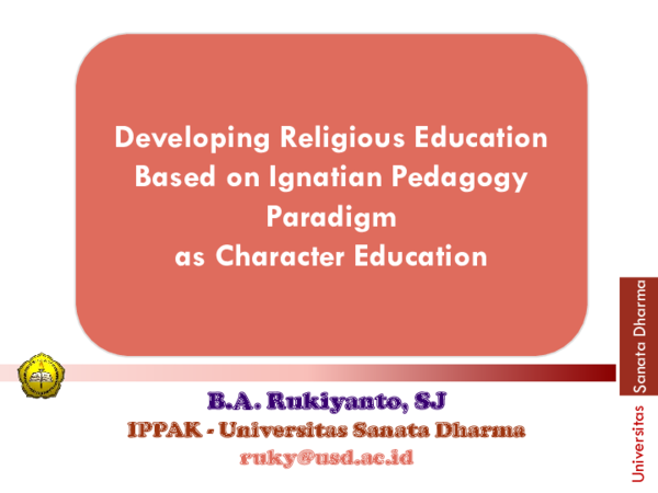 (PDF) Developing Religious Education Based on Ignatian Pedagogy ...
